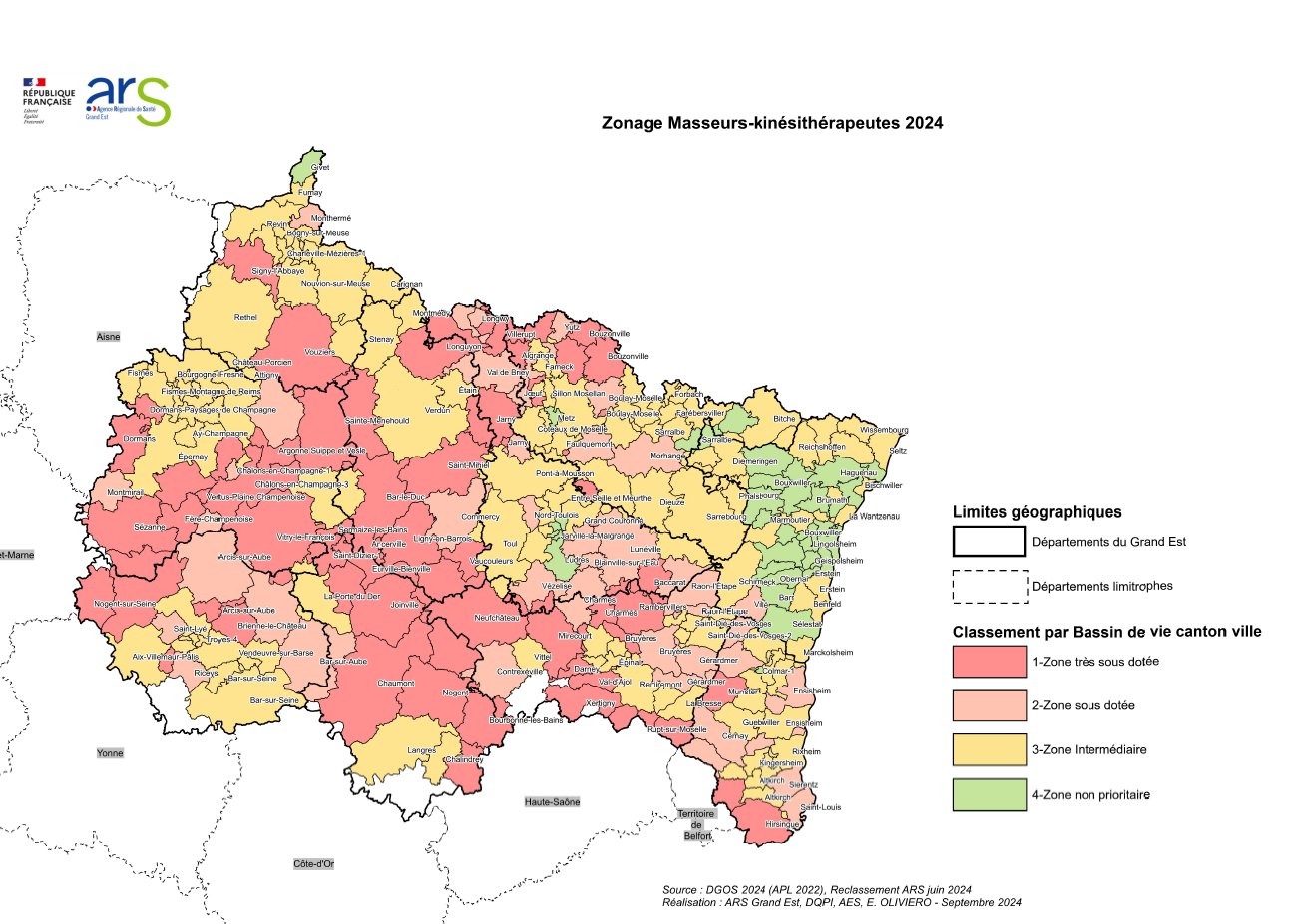 Accès aux soins : l’ARS publie le nouveau zonage masseurs ...