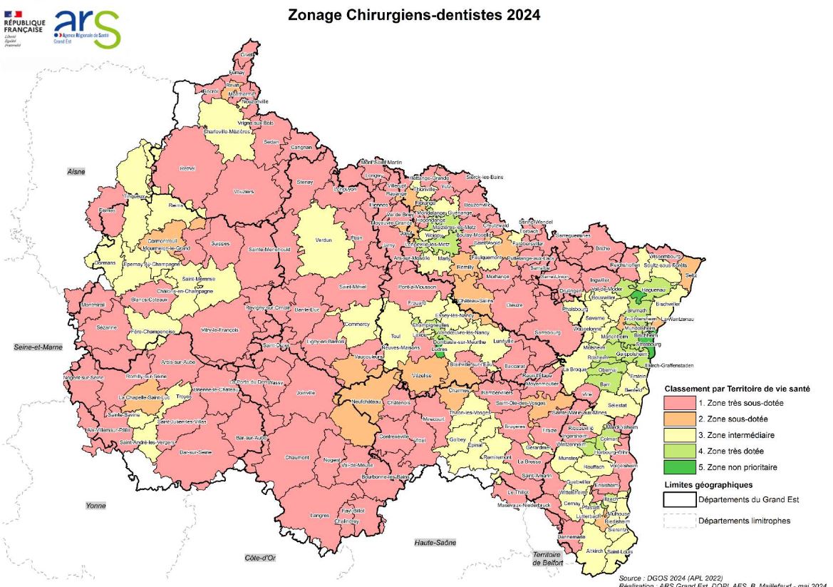 Accès aux soins : publication du nouveau zonage chirurgiens-dentistes ...